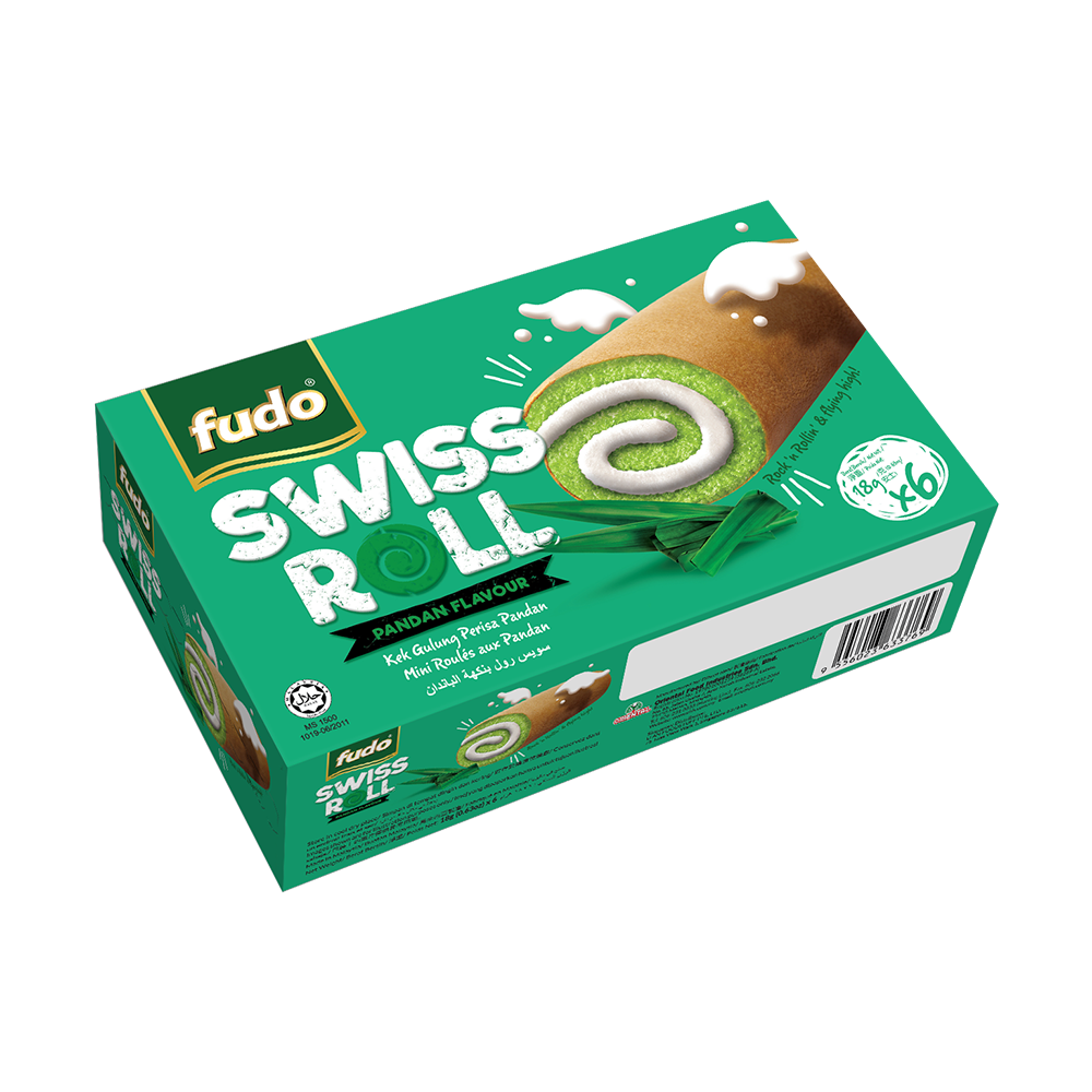 Swiss Roll Pandan (Tray) | ORIENTAL FOOD MARKETING (M) SDN BHD