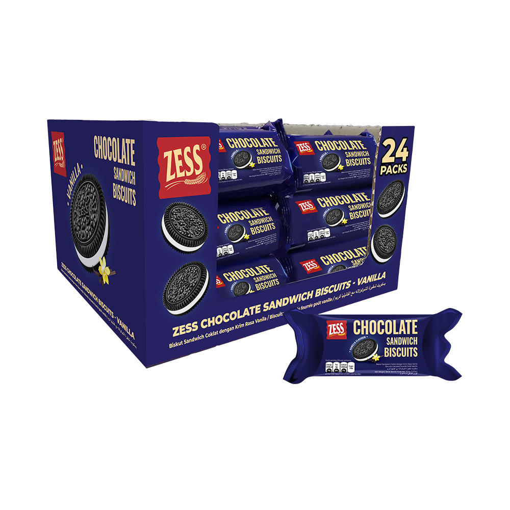Chocolate Sandwich Biscuits Vanilla 24x58.8G | ORIENTAL FOOD MARKETING ...