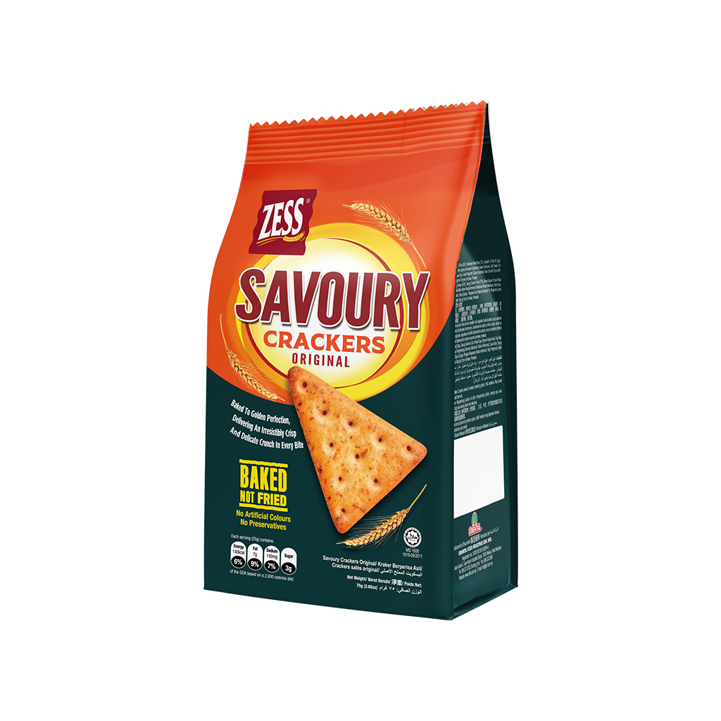 Savoury Crackers Original 75G | ORIENTAL FOOD MARKETING (M) SDN BHD
