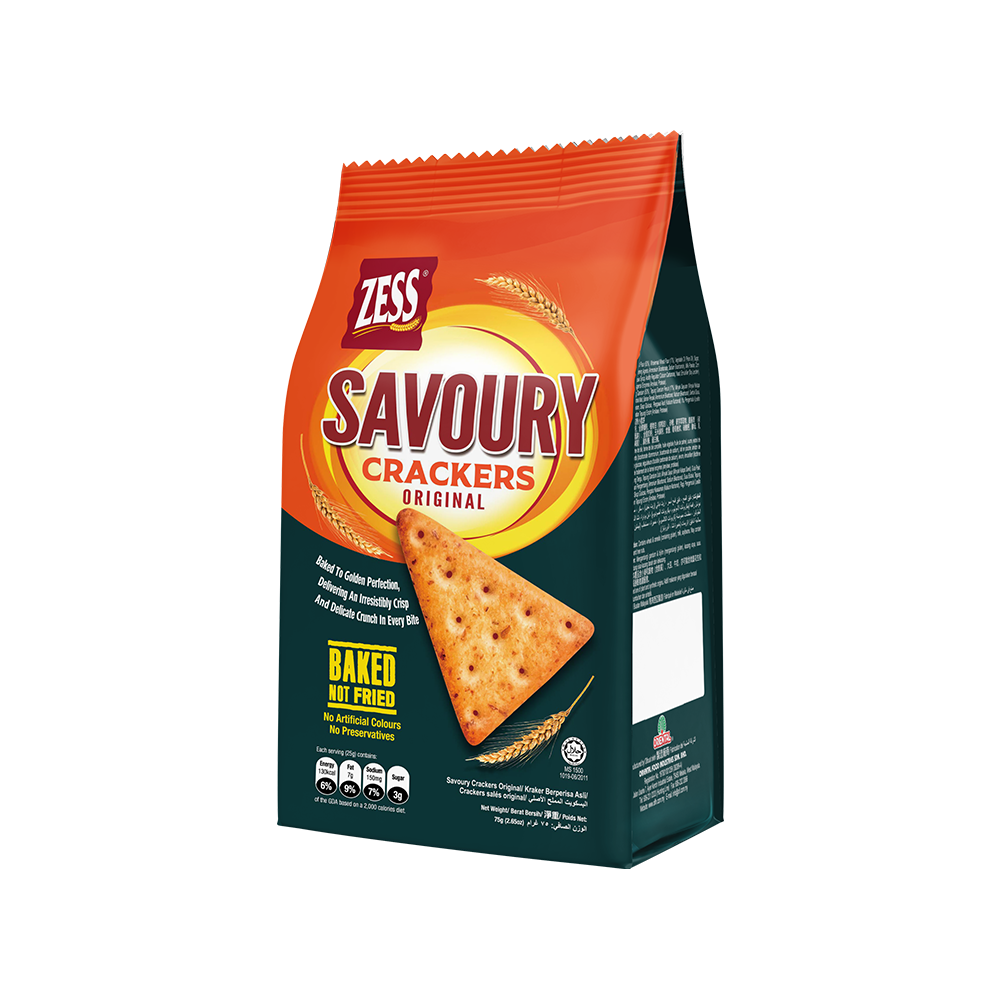 Savoury Crackers Original 75G | ORIENTAL FOOD MARKETING (M) SDN BHD